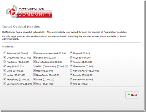 Dotnetnuke 05.02.00 – Installation Steps With Screenshot